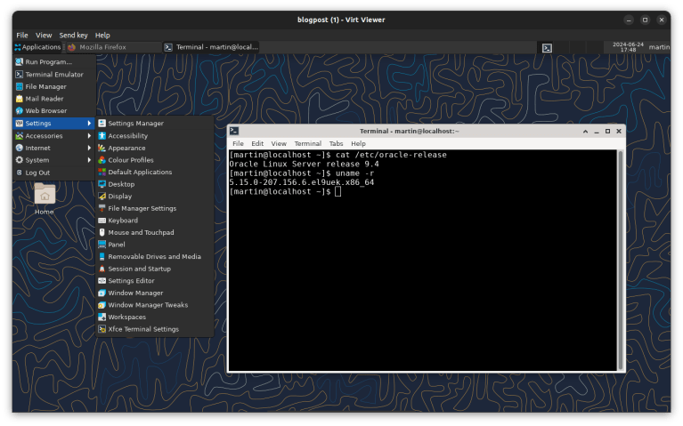 Installing Xfce on Oracle Linux 9 – Martins Blog